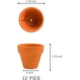 18 Pack Mini Terra Cotta Pots with Drainage Holes, Small Clay Flower ...