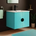 Pellabay Modern Bathroom Vanity with Fluted Circular Doors 24" Wide ...