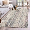 Abstract Blue Red Ethnic Kitchen Runner Rug 2.7x5 Washable Runners for ...