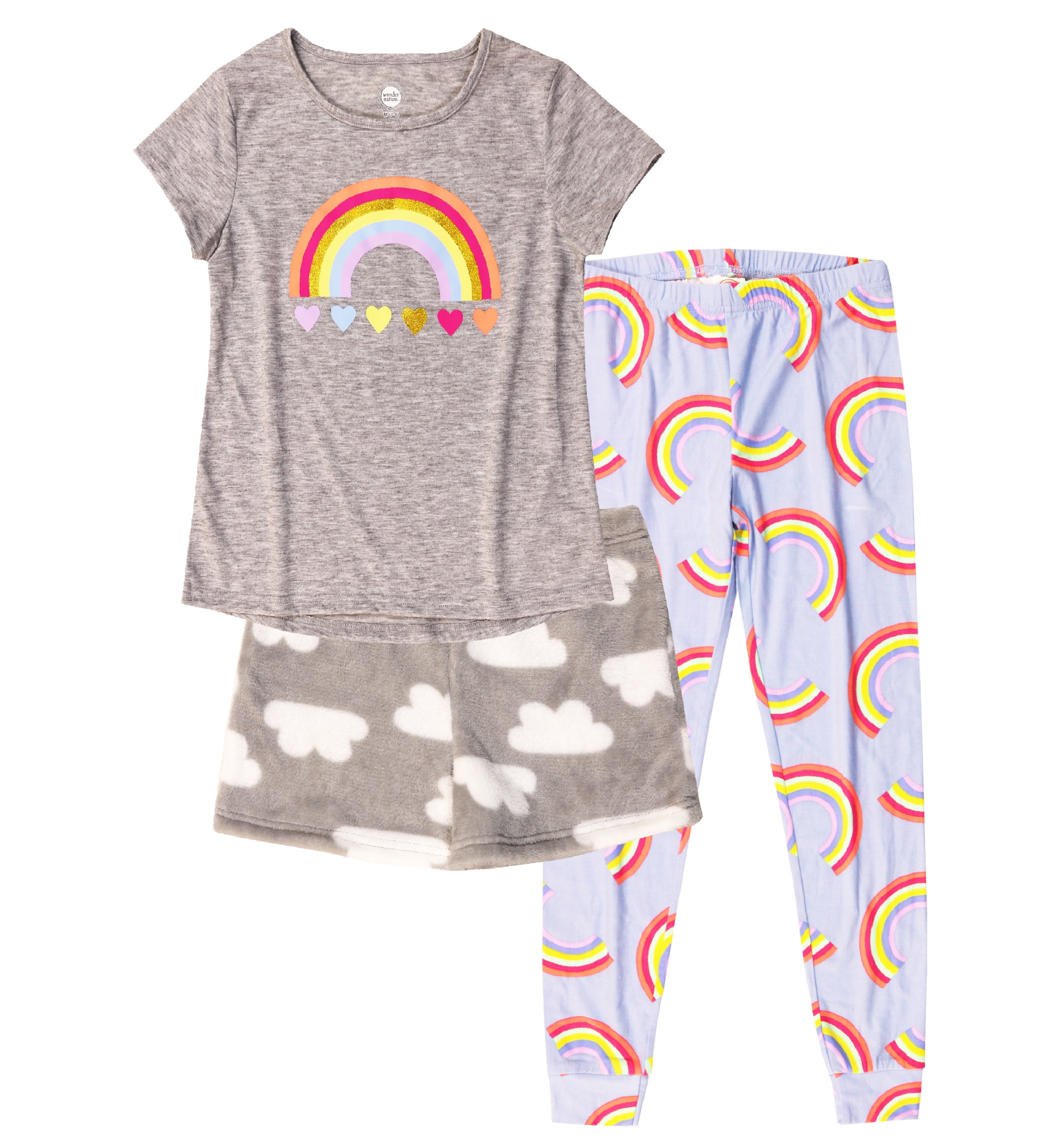 Girl's 3 Piece Pajama Sleep Set (Big Girls & Little Girls) - Walmart.com