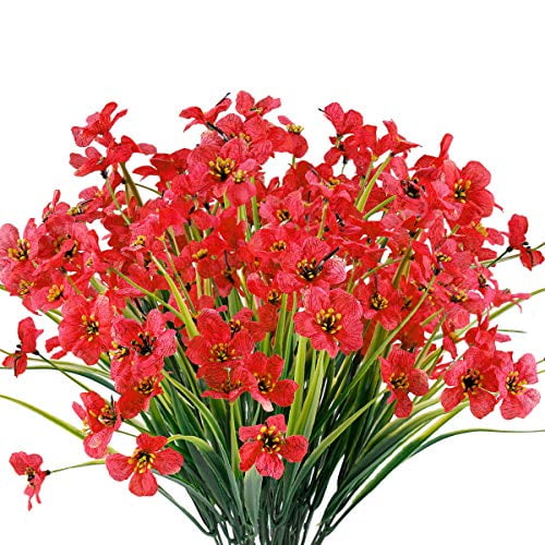JEMONG 12 Bundles Artificial Flowers Outdoor UV Resistant Fake Flowers ... JEMONG 12 Bundles Artificial Flowers Outdoor UV Resistant Fake Flowers ...