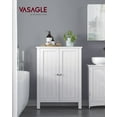 VASAGLE Slim Tall Stand Alone Bathroom Cupboard, Floor Storage Cabinet ...
