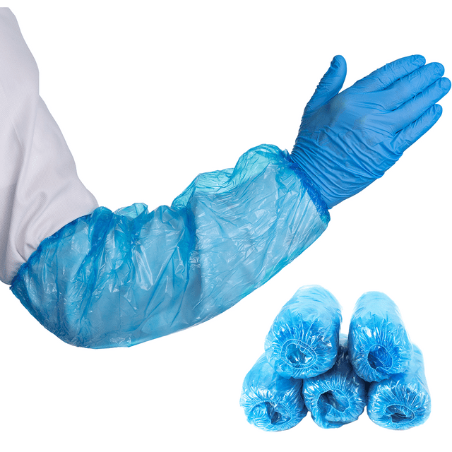 100 Pack Disposable Plastic Sleeves Waterproof Arm Protection, 18 ...