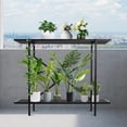 2 Tier Metal Sturdy Plant Stand Narrow Plant Stand for Living Room ...