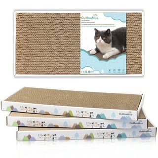 OuMuaMua 3 Pack in 1 Cat Scratch Pad with Box, Double-Sided Reversible ...
