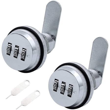 Combination Lock 2 Pack3-digit Password Security Padlock Keyless 30mm ...