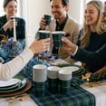 100Pcs 9 Oz Blue Green Tartan Plaid Paper Cups for Baby Shower ...