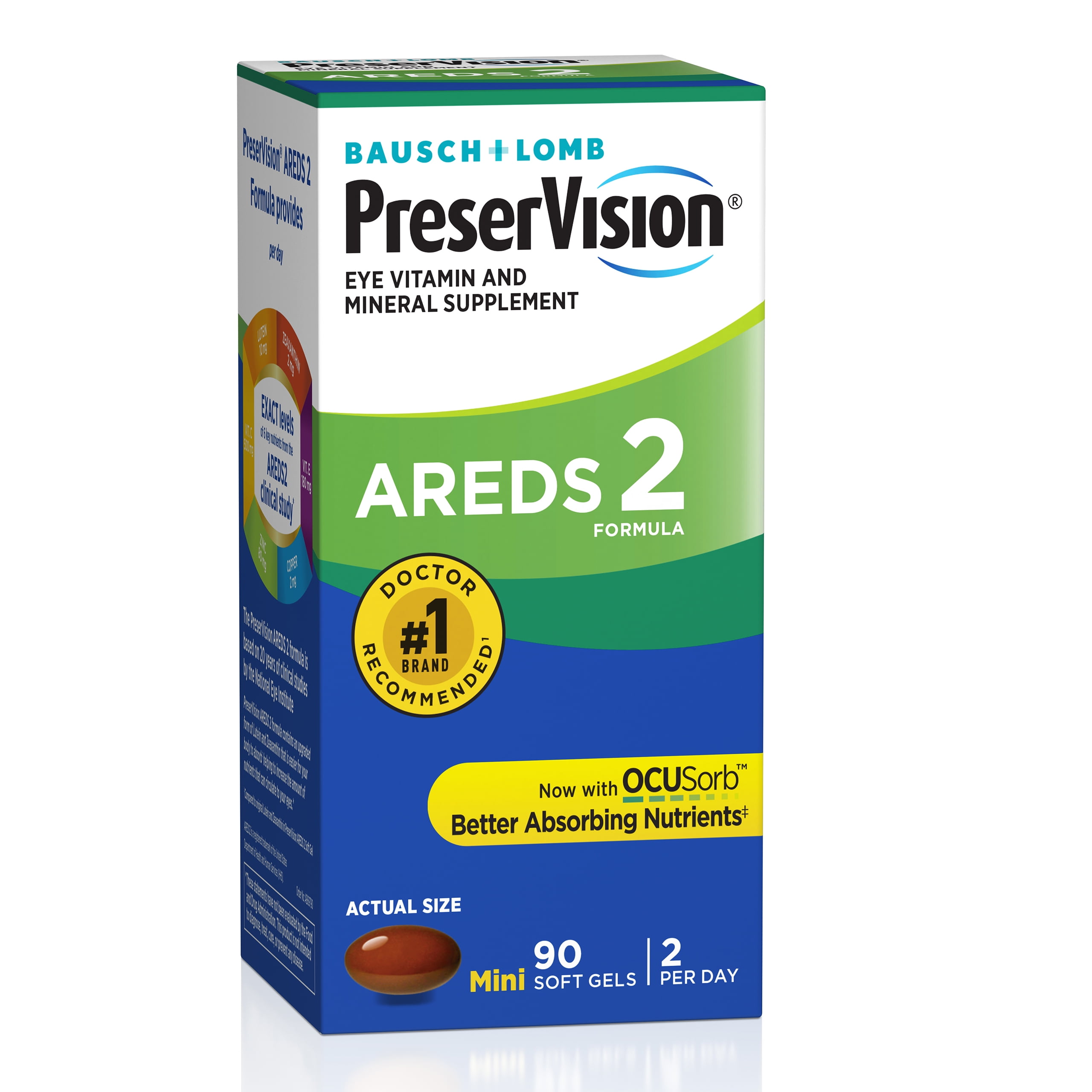 Buy PreserVision® AREDS 2 Formula + Multivitamin, Eye Vitamin and Mineral Supplement with Lutein ...