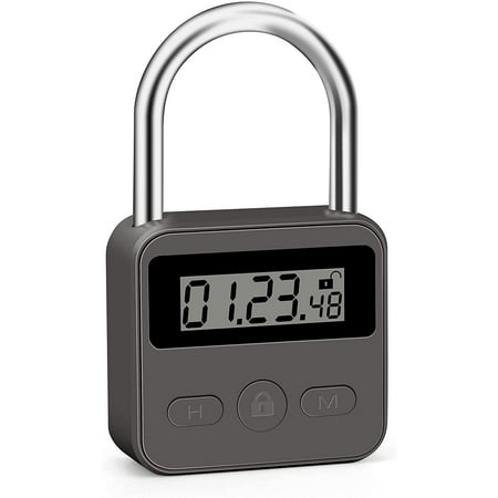 Metal Timer Padlock - 99 Hours Max Timing Lock, LCD Display with ...