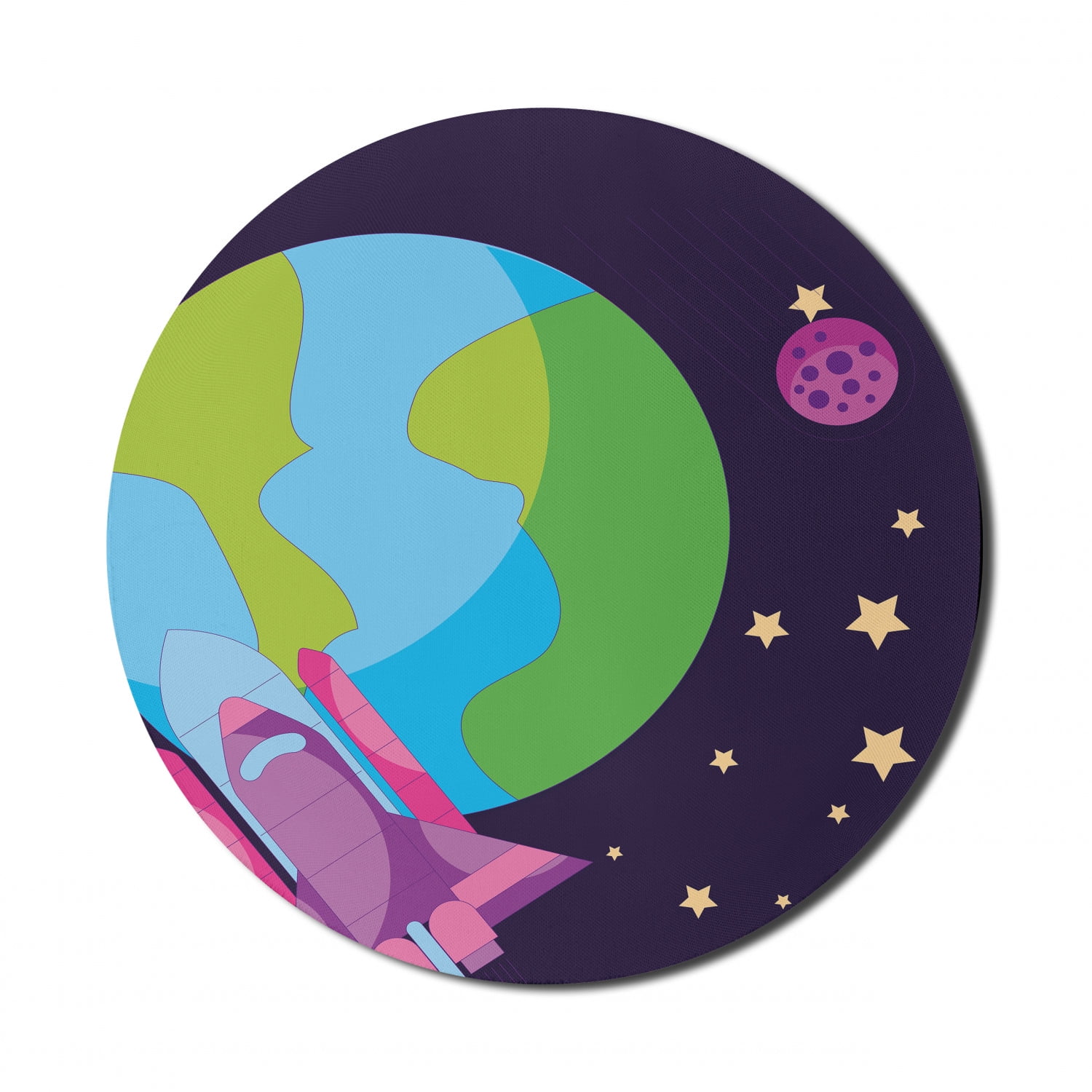 Cartoon Mouse Pad for Computers, Composition of Galactical Space Planet ...