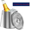 Sunmeyke Insulated Mini Ice Bucket (1.7 Quarts) with Tongs, Lid, and ...
