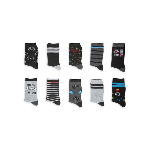 Wonder Nation Boys Crew Socks, 10- Pack - Walmart.com