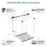 eShelf Adjustable Overhead Garage Storage Rack, 4X4 ft, Heavy-Duty ...