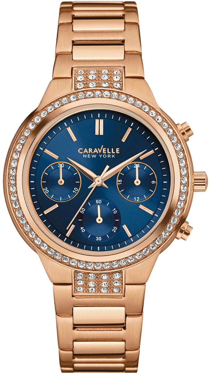 Caravelle Women's Chronograph Stainless Steel Case and Bracelet Blue ...