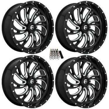 Fuel Kompressor Polished 24" Wheels 40" MotoHavok Tires Sportsman RZR ...