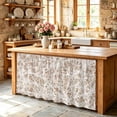 Abstract Fiber Line Cabinet Curtains 32" W x 55" L, Spring Vibrant ...