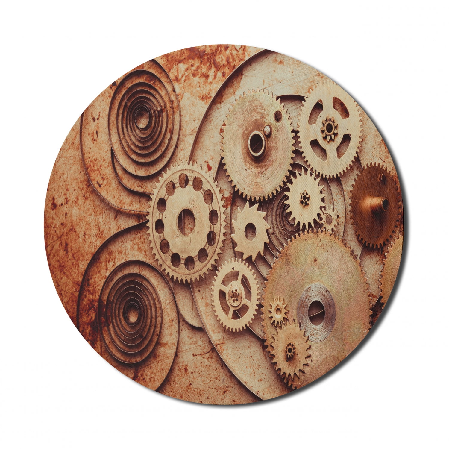 Vintage Mouse Pad for Computers, Mechanical Clocks Details Old Rusty ...
