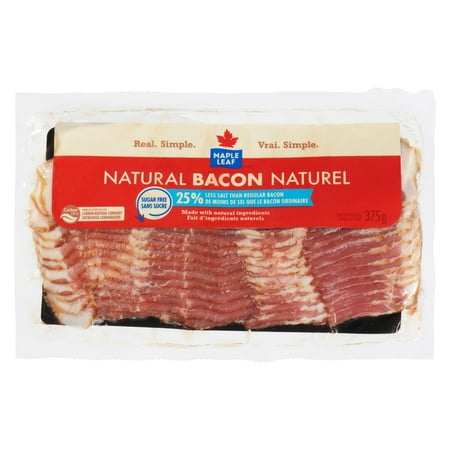 Maple Leaf Natural Less Salt Bacon | Walmart Canada