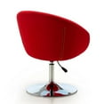 Hopper Red and Polished Chrome Wool Blend Adjustable Height Chair (Set ...