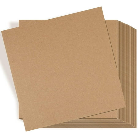 50 Pack Brown Corrugated Cardboard Sheets Flat Cardboard Sheets ...