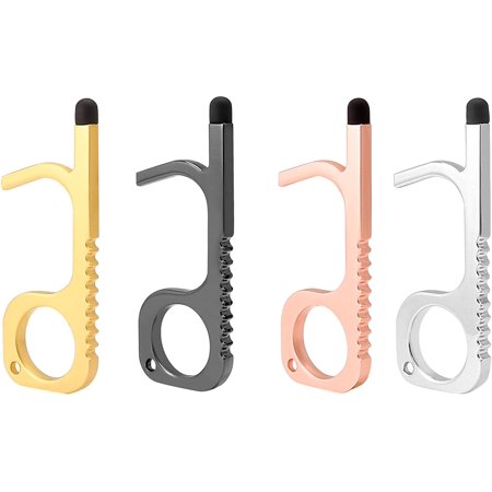 4 Pack Portable No Touch Door Opener, Heavy-Duty Reusable Touchscreen ...