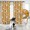 Basketball and Jersey Orange Pattern Blackout Curtains,Triple Weaved ...