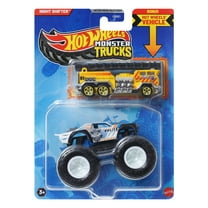 Hot Wheels Monster Truck & Car, 1:64 Scale Die-Cast Truck & Car (2 ...