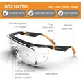 DEX FIT SG210 Safety Glasses OTG, Z87 Eye Protection, UV, Scratch & Fog ...