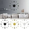 Gustave Wall Clock Modern Design 3D Wall Sticker Mirror Surface Clock Silent Home Decor Living ...
