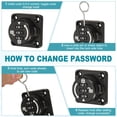 Uxcell Password Rotary Hasp Lock (Silver) (2 Set), Tri-fold Keyless 3 ...