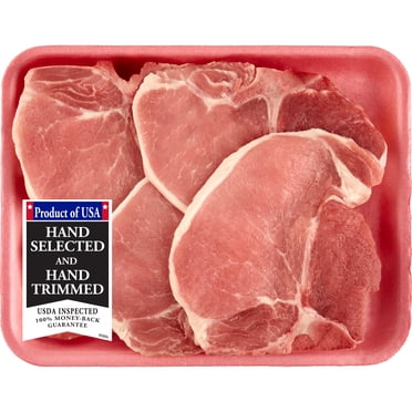 Pork Center Cut Loin Chops Thin Boneless, 1.0 - 2.2 lb, Tray - Walmart.com