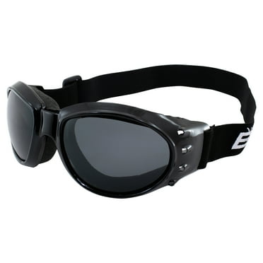 MotoFrames MF Vulcan Padded Motorcycle Goggles Black Frames Anti Fog ...