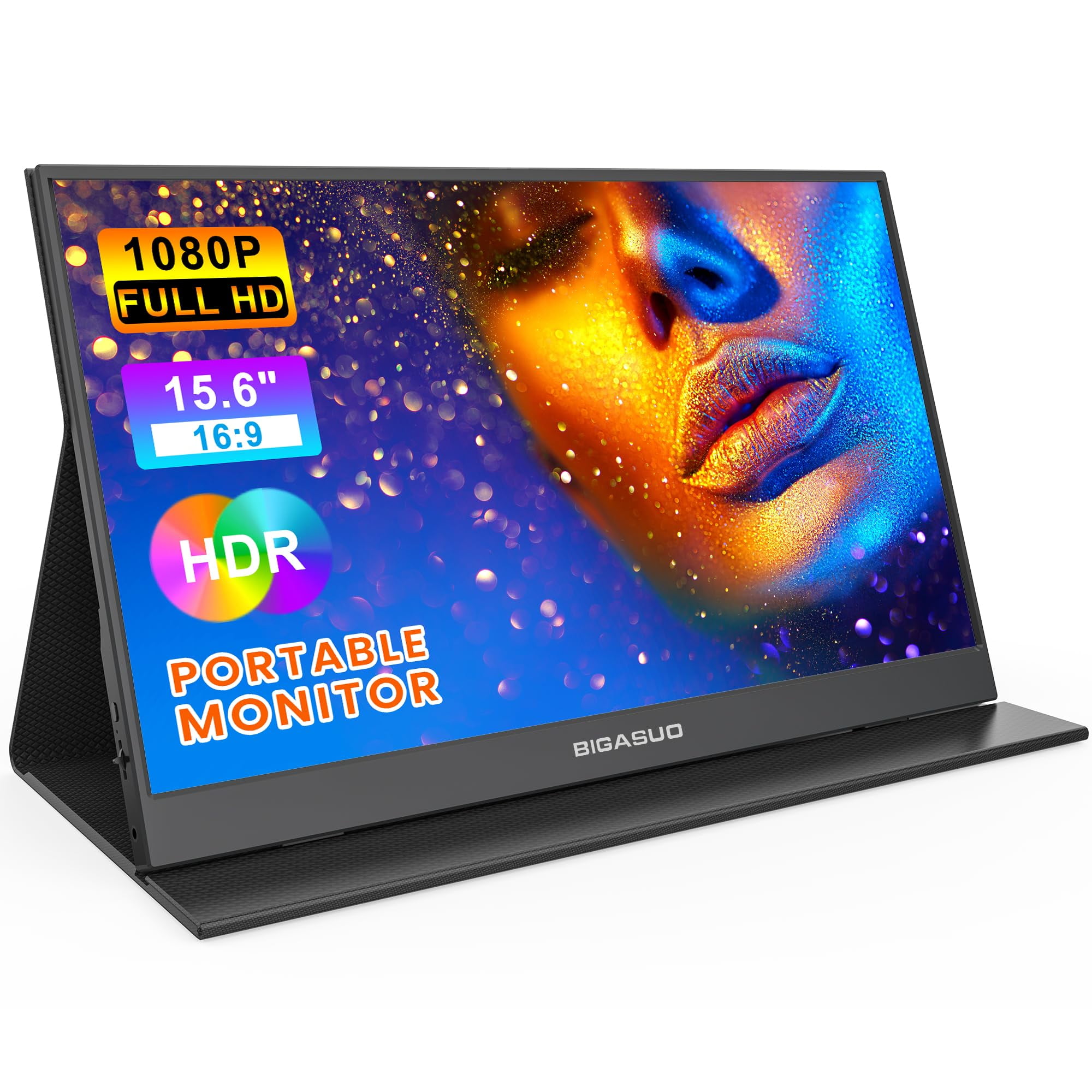 Restored BIGASUO Portable Monitor, 15.6'' 1080P FHD Portable Monitor ...