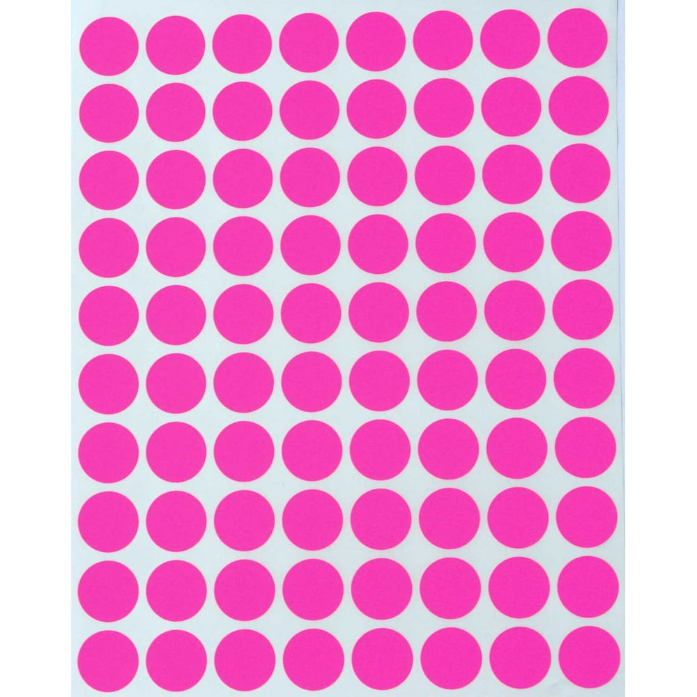 Neon Color Coding Labels 1/2" Round 13mm - Dot Stickers - half inch ...
