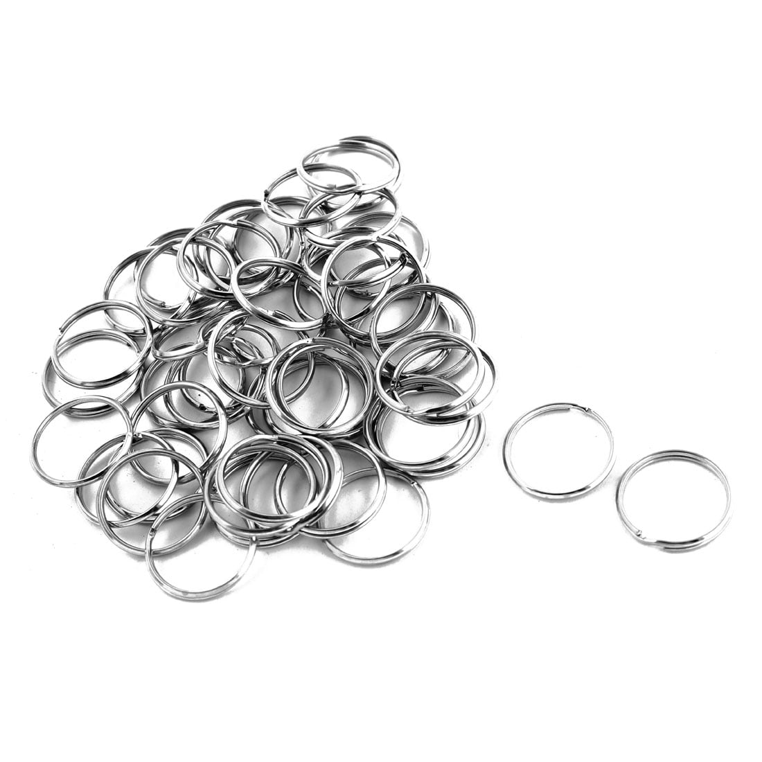 Silver Tone 1" Dia Metal Split Key Rings Keychain 50Pcs | Walmart Canada