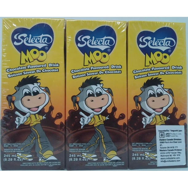 Selecta Moo Chocolate Flavored Drink, 3 x 245 ML - Walmart.ca