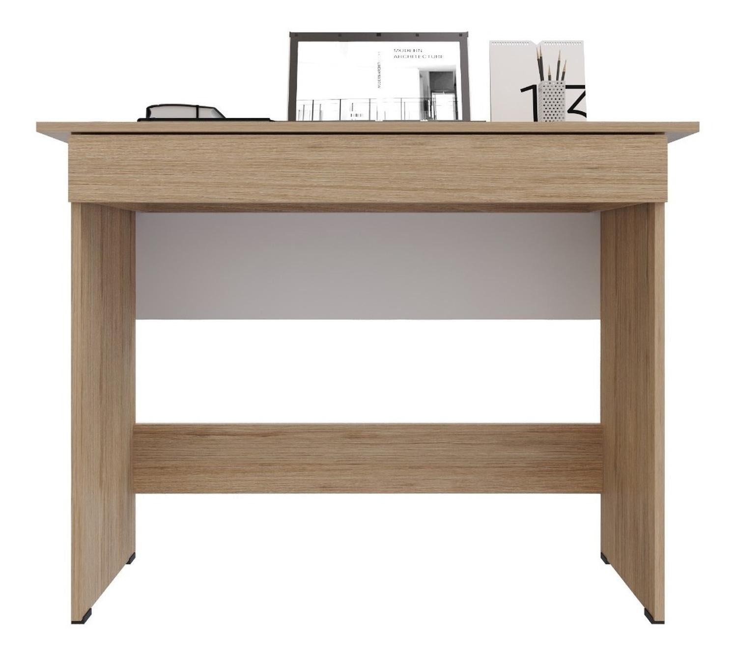 Escritorio Con Gaveta Color Rovere Maderkit beige Maderkit M01140ES-RO ...