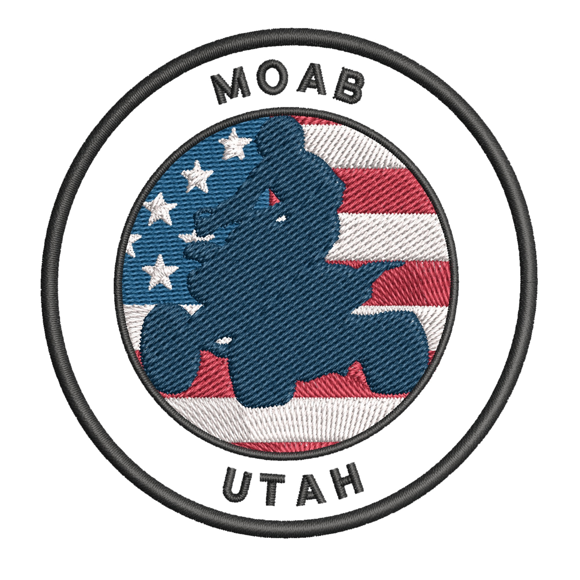 Moab, Utah ATV / OHV American Flag 3.5 Inch Iron Or Sew On Embroidered ...
