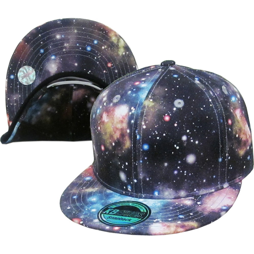 Galaxy Snapback Baseball Cap Space Hat Adjustable - Walmart.com ...