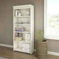 Scranton & Co 5 Shelf Bookcase in Antique White - Walmart.com