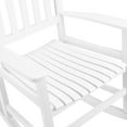GoDecor Wooden Rocking Chair, White, Wooden Rocker for Outdoors and ...