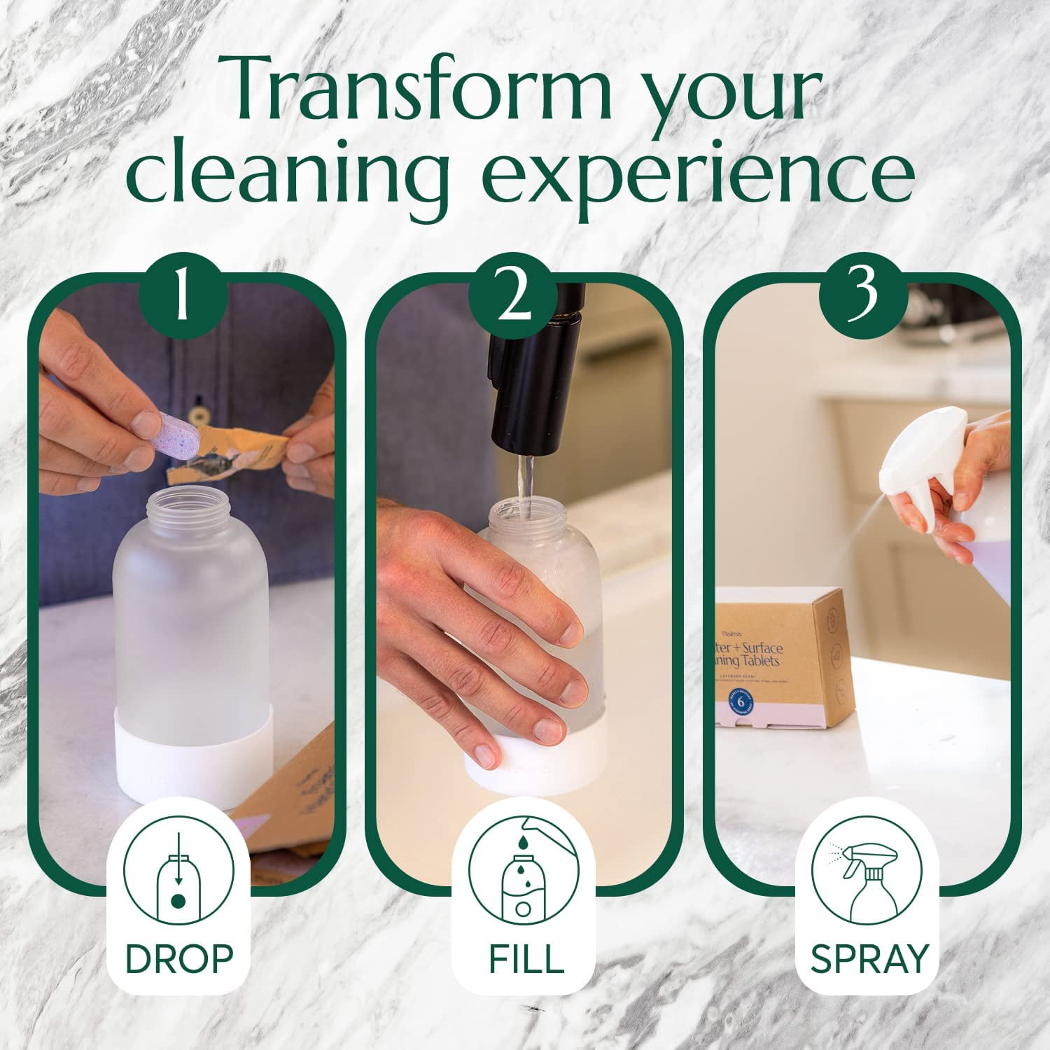 Buy Cleanomic Counter and Surface Cleaning Tablets (6 Pack) - All ...