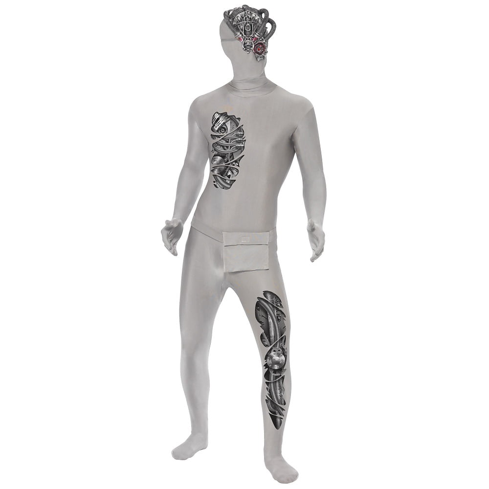 Robotic Second Skin Costume, Grey Adult Costume - Large - Walmart.com