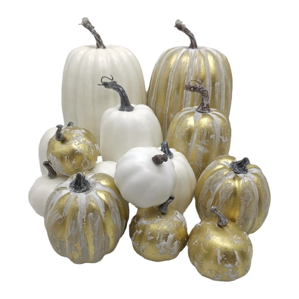 14 Pieces Decorating Outside Crafts Artificial Pumpkins Foam Crafts ...