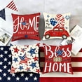 45x45cmndependence Day Pillow Cover Star Letter Digital Print Patriotic ...