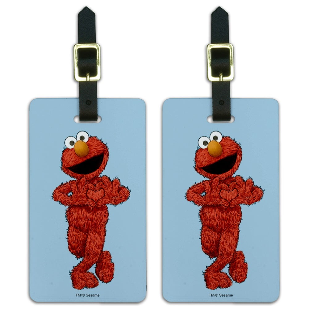 Sesame Street Vintage Elmo Luggage ID Tags Suitcase Carry-On Cards ...