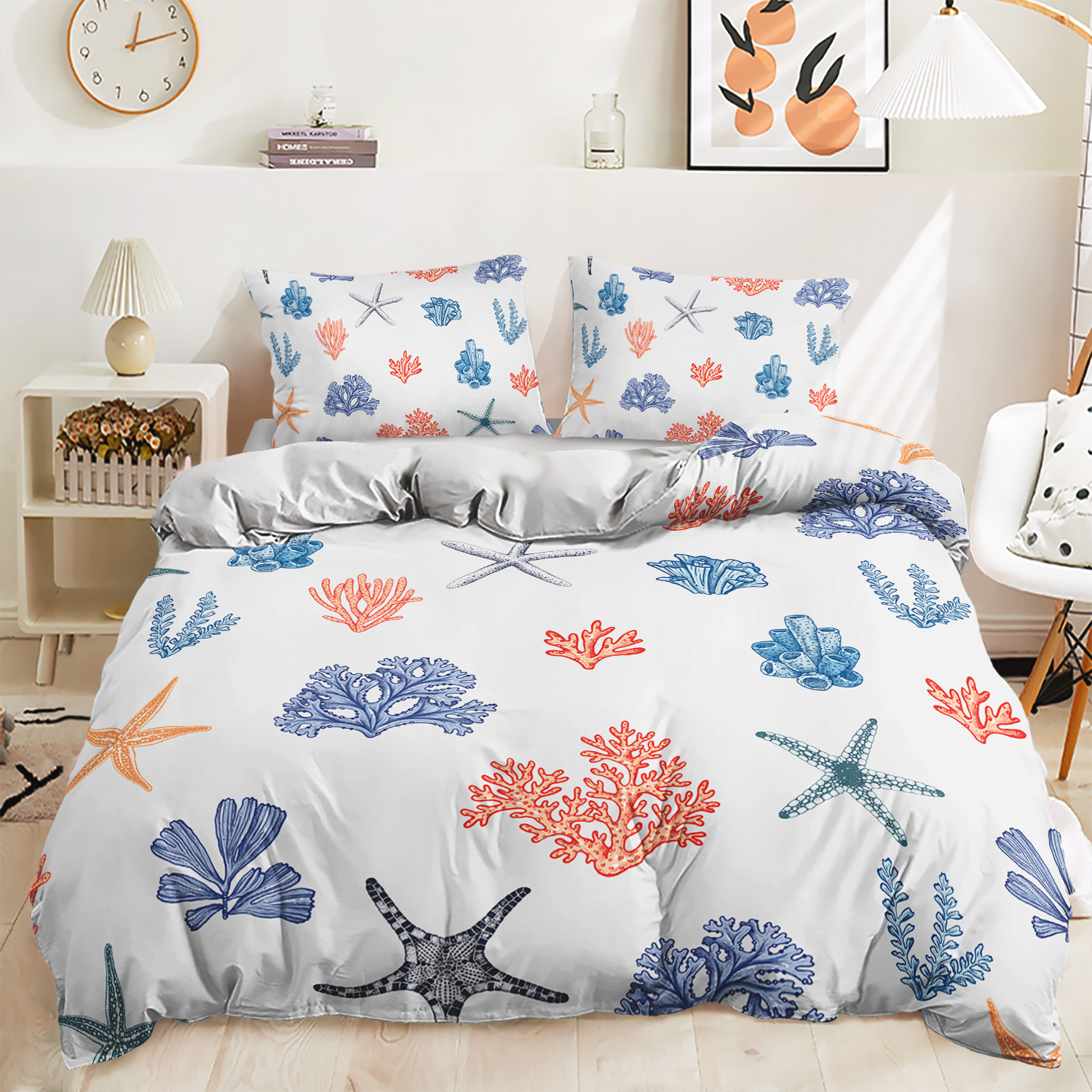 Hosima 3-Piece 3D Digital Duvet Cover With Pattern Composed Of Multiple ...