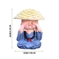Aquatic Wood Green Potted Little Monk Decoration 4-Piece Set, Mini Zen ...