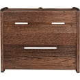 CONSDAN Oak Bread Box, 2-Layer Storage with Window, Classic Design ...
