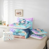 Mermaid Bed in a Bag Queen Comforter Set 7 Piece,Ocean Decor Cute ...